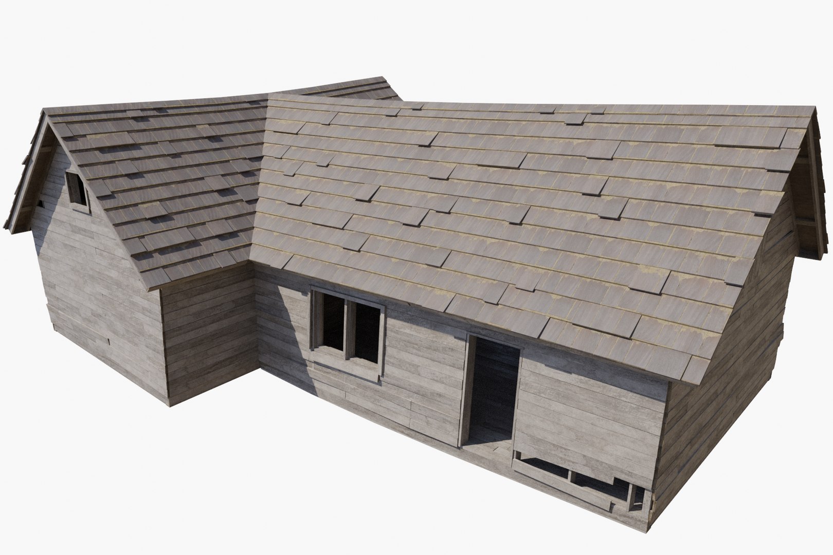 Abandoned House Prairie Building Model - TurboSquid 1657587