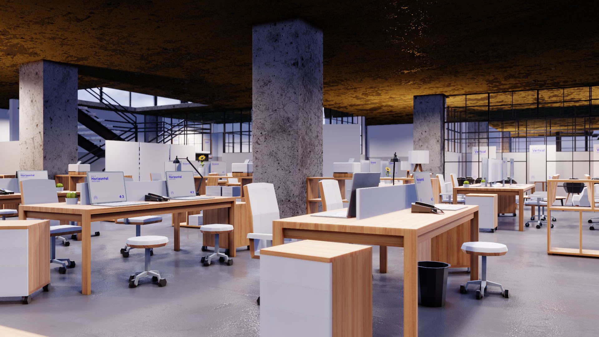 3D model Low Poly Minimal Office Furniture Pack - TurboSquid 2141231