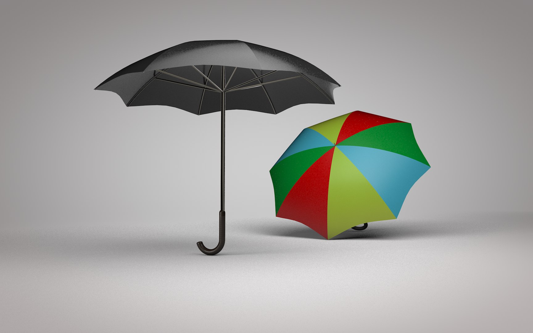 3D Low Poly Plastic Umbrella model - TurboSquid 1971816