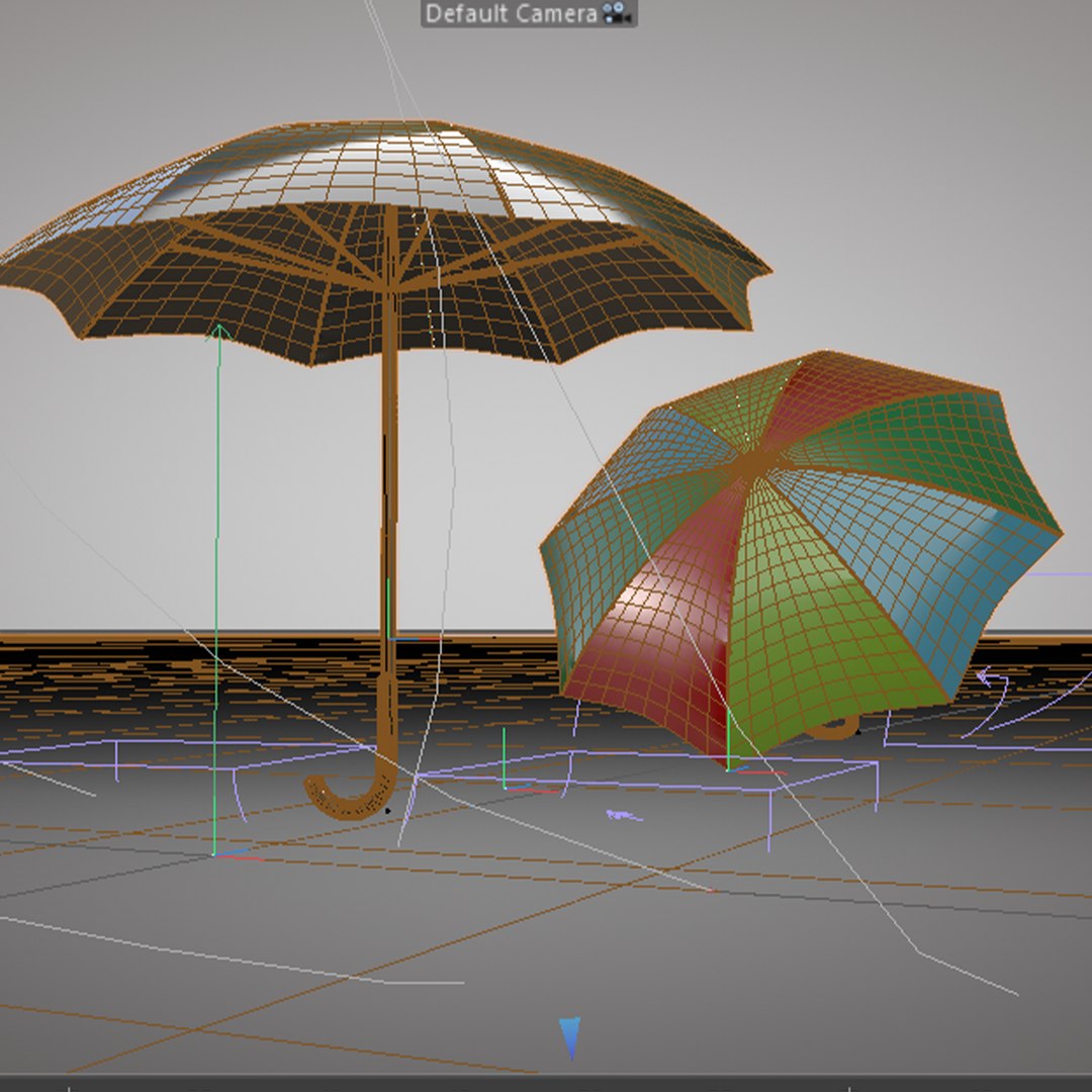 3D Low Poly Plastic Umbrella model - TurboSquid 1971816