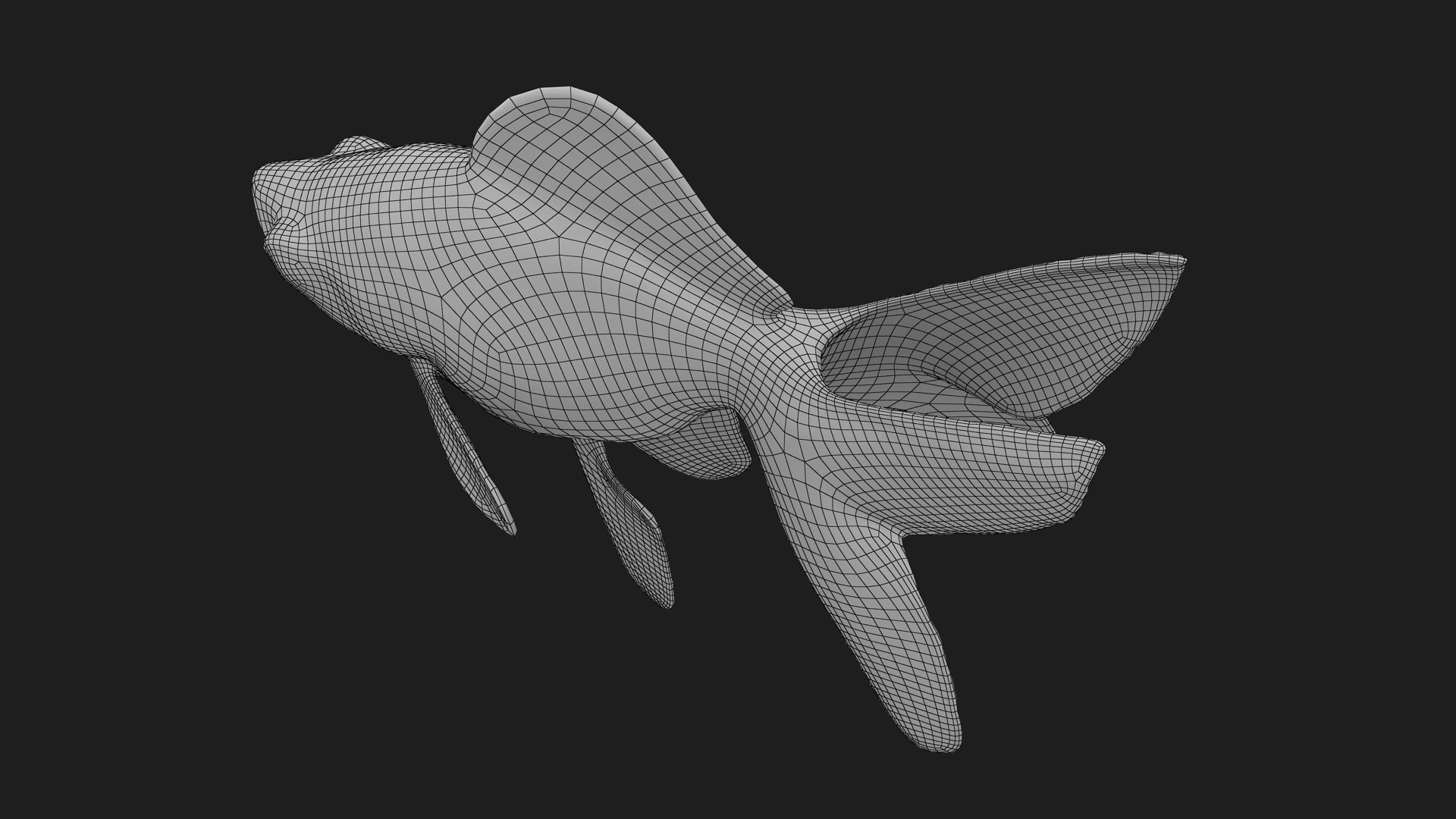 Calico Ryukin Goldfish 3D Model - TurboSquid 2298039