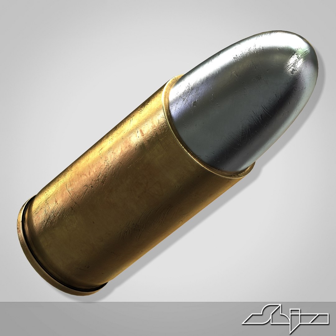 cartridge 9x19 mm parabellum 3d 3ds