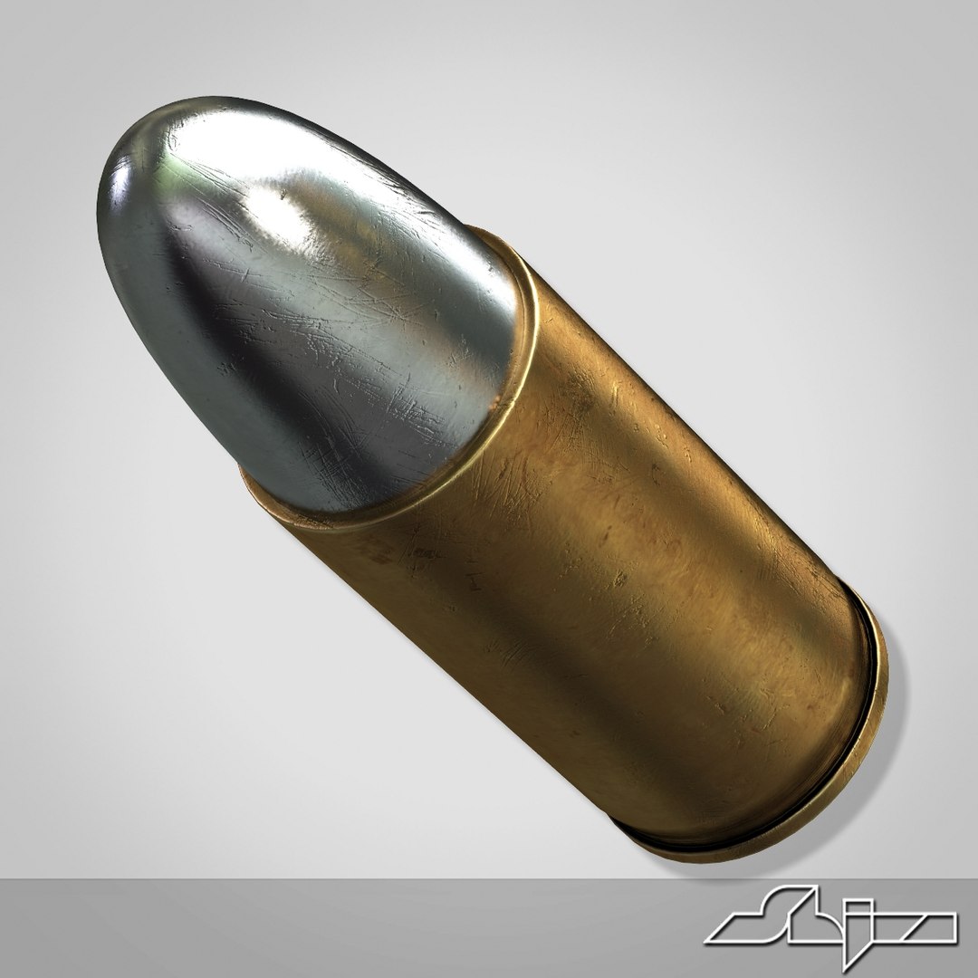 cartridge 9x19 mm parabellum 3d 3ds