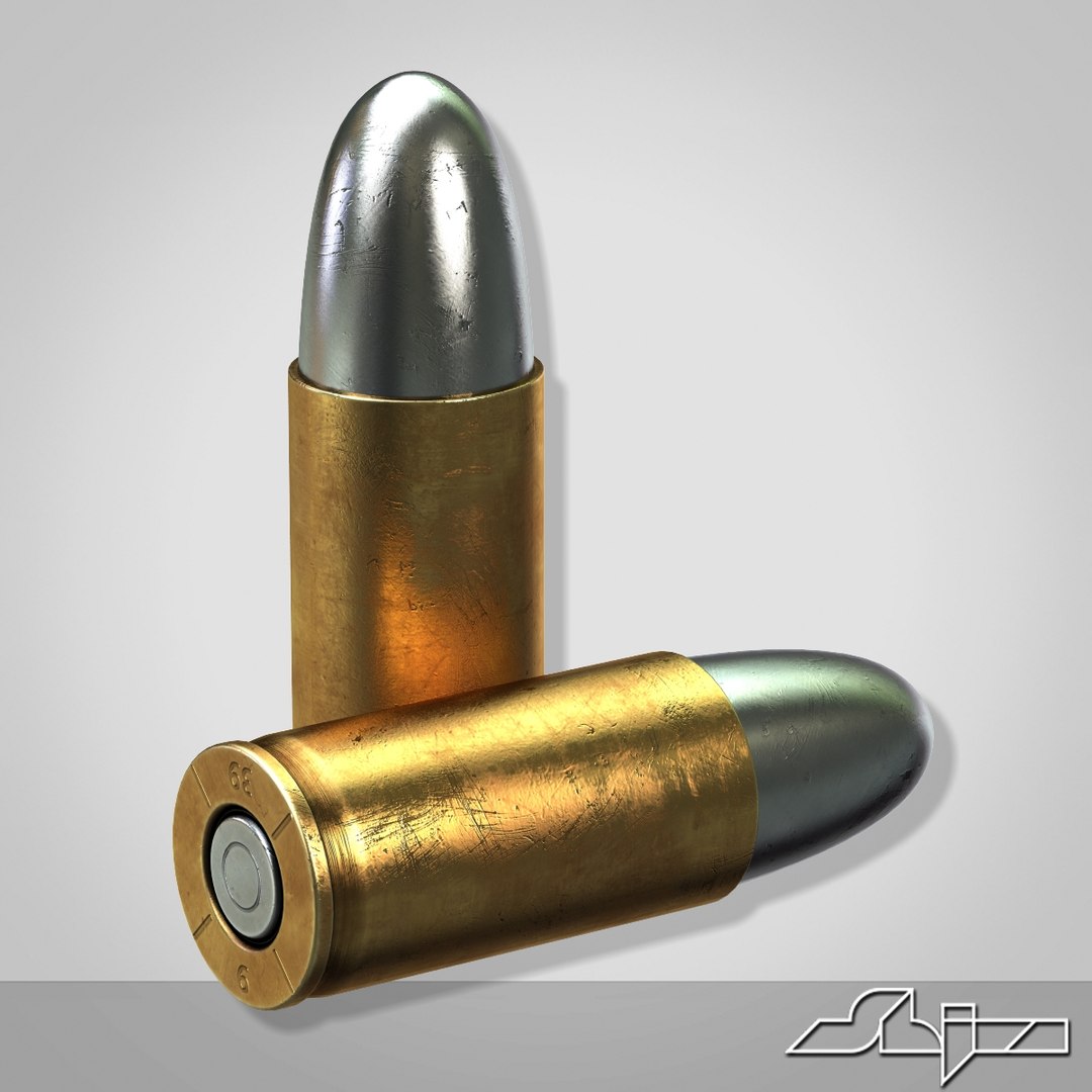 cartridge 9x19 mm parabellum 3d 3ds
