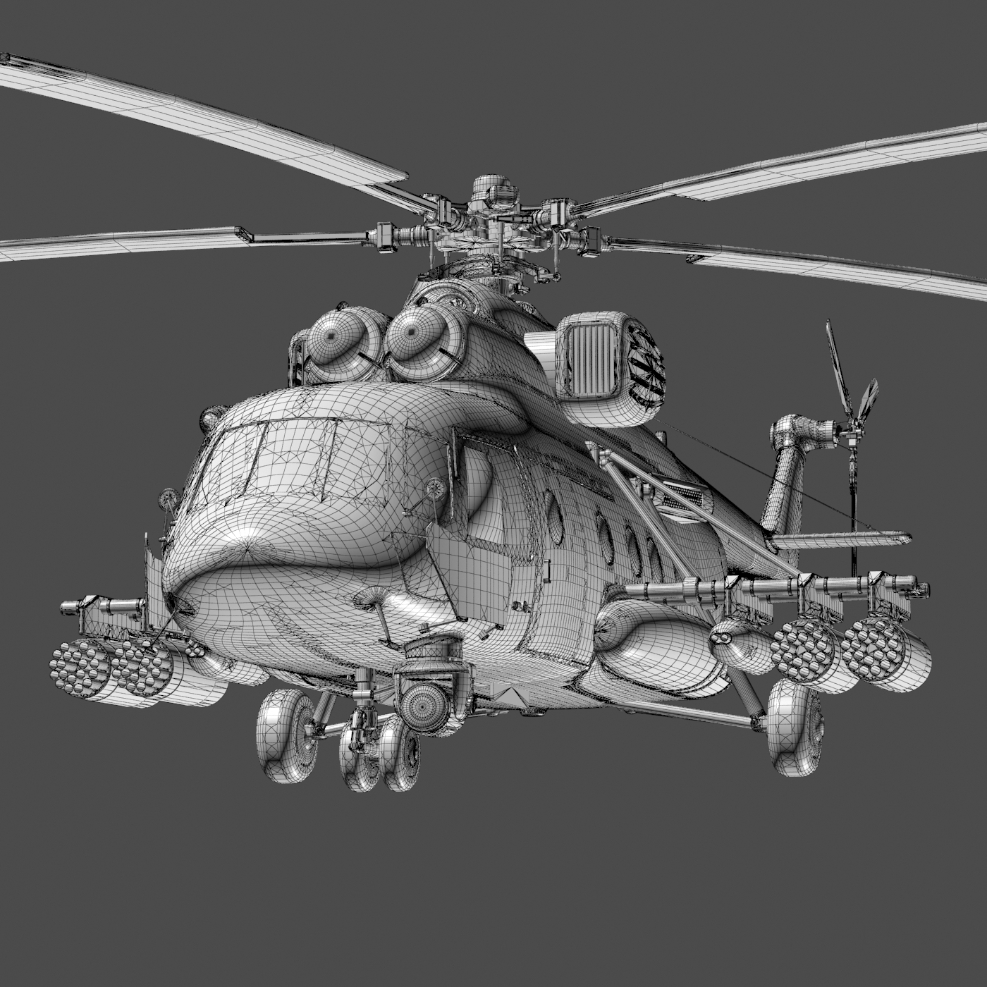mi-17 v5 helicopter 3d 3ds