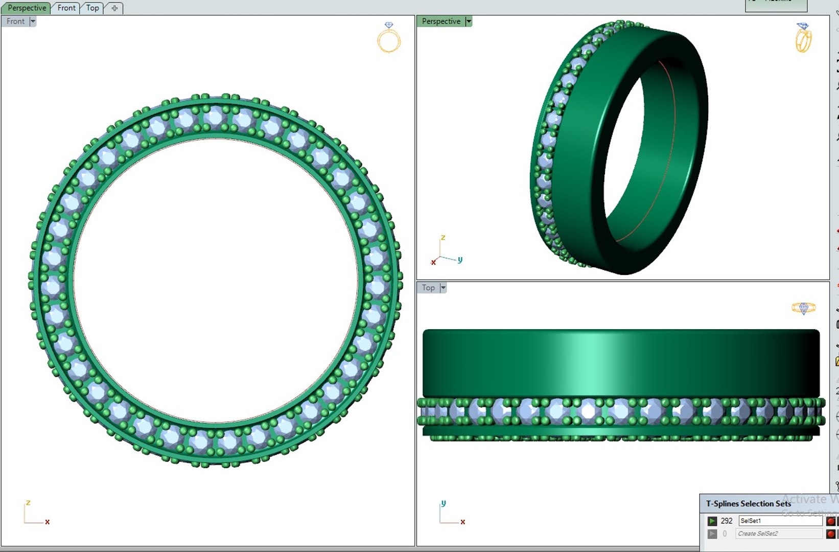 3D Wedding Set Ring Women Men Ring CAD Design-PSJM001V15 3D Print Model ...