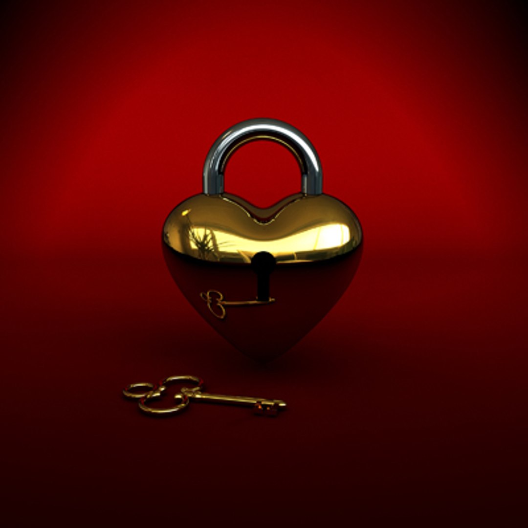 3d Heart Key