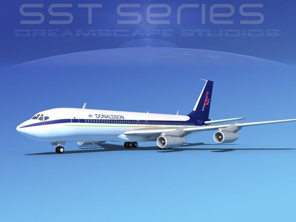 3d 707-320 boeing 707 model