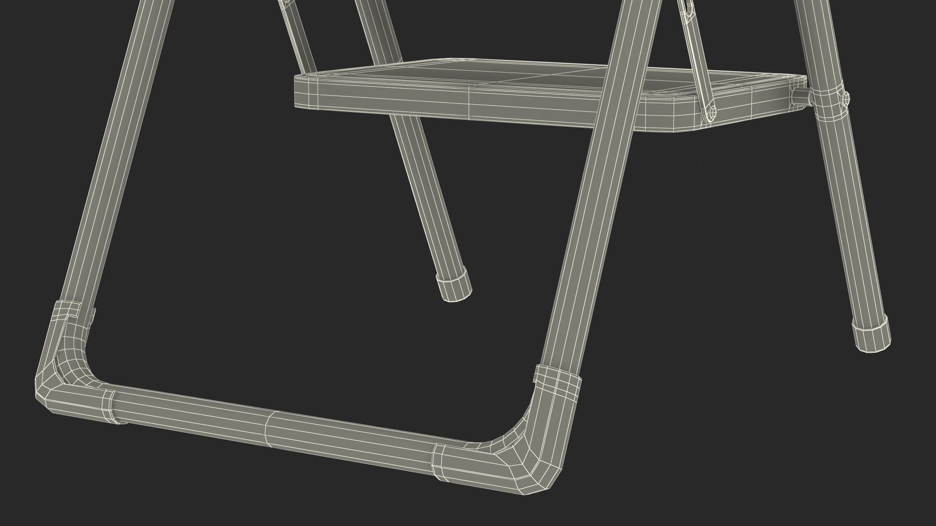 3D Black 2 Step Steel Folding Ladder with Anti Slip Pedals - TurboSquid ...