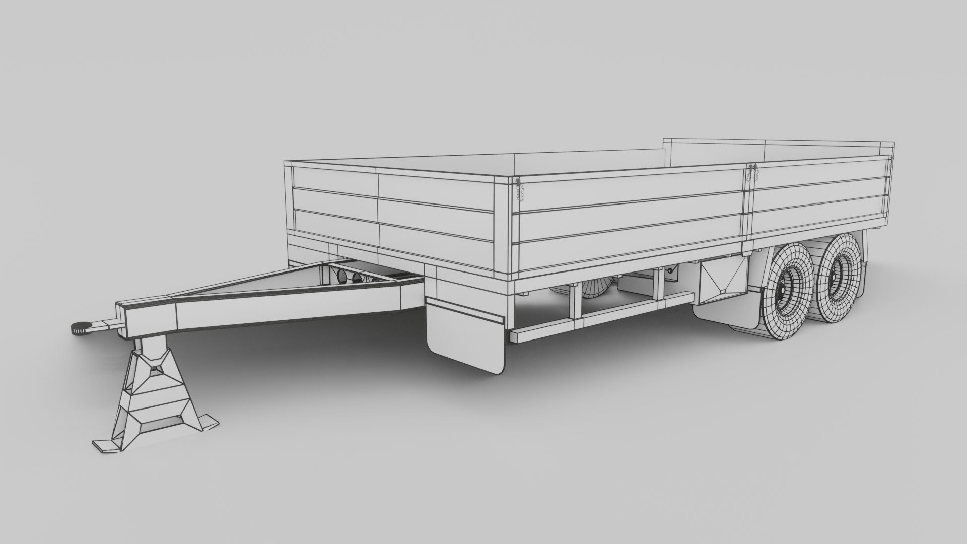 Agricultural Trailer Low-poly 3D Model Model - TurboSquid 1864871