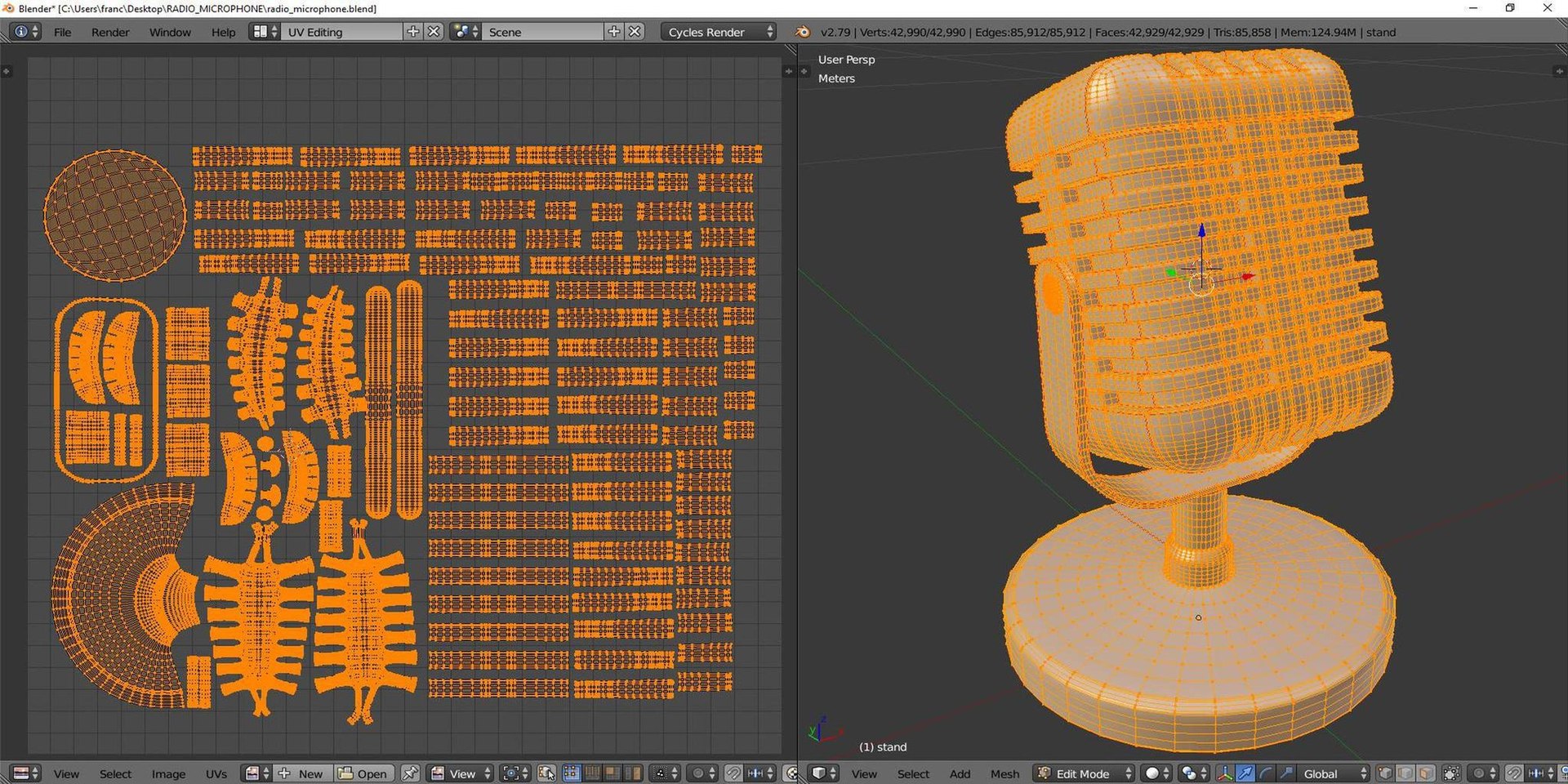 Radio Microphone 3D Model - TurboSquid 1326383
