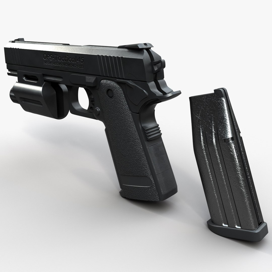 plastic pistol airsoft gun 3d
