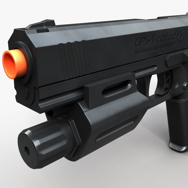 plastic pistol airsoft gun 3d