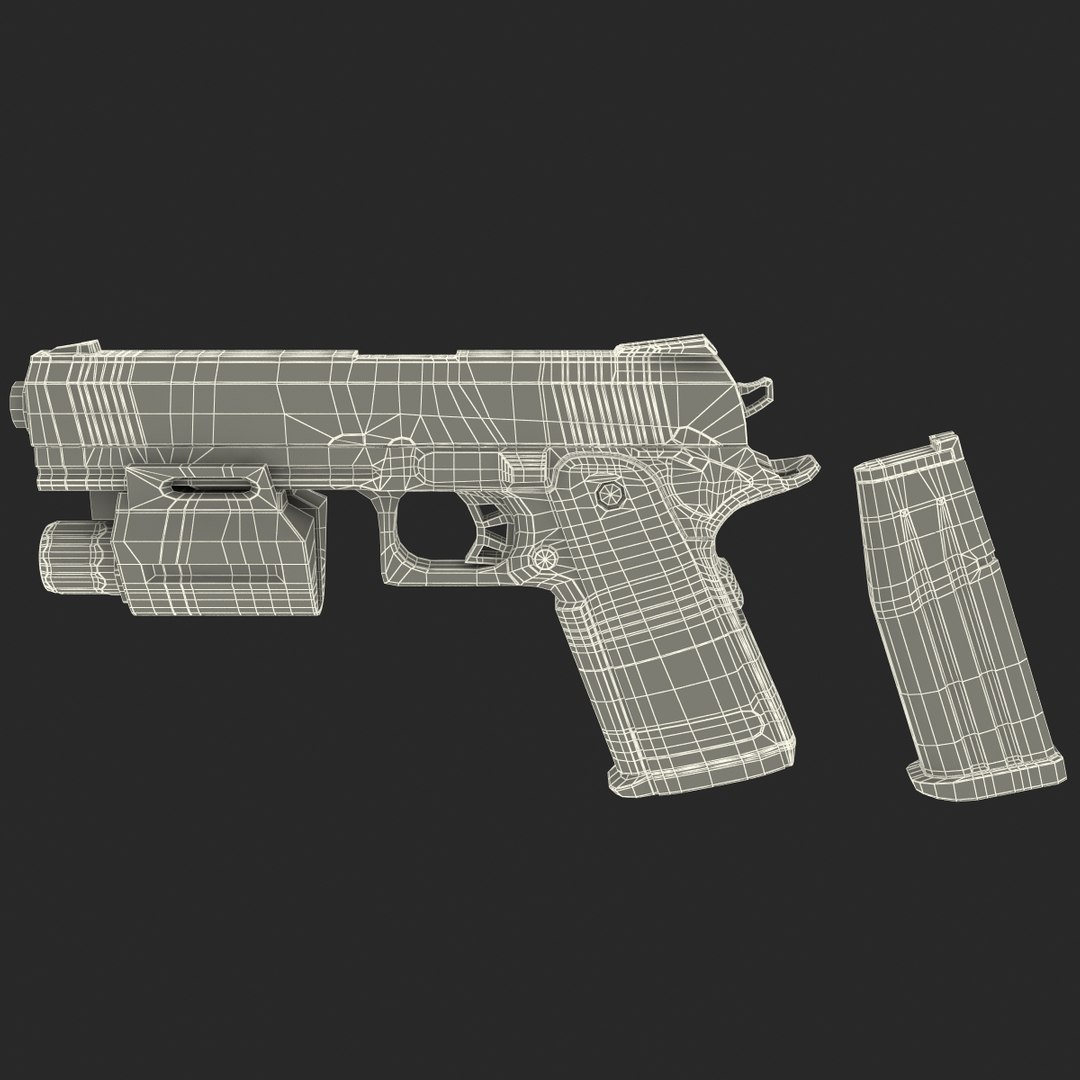 plastic pistol airsoft gun 3d