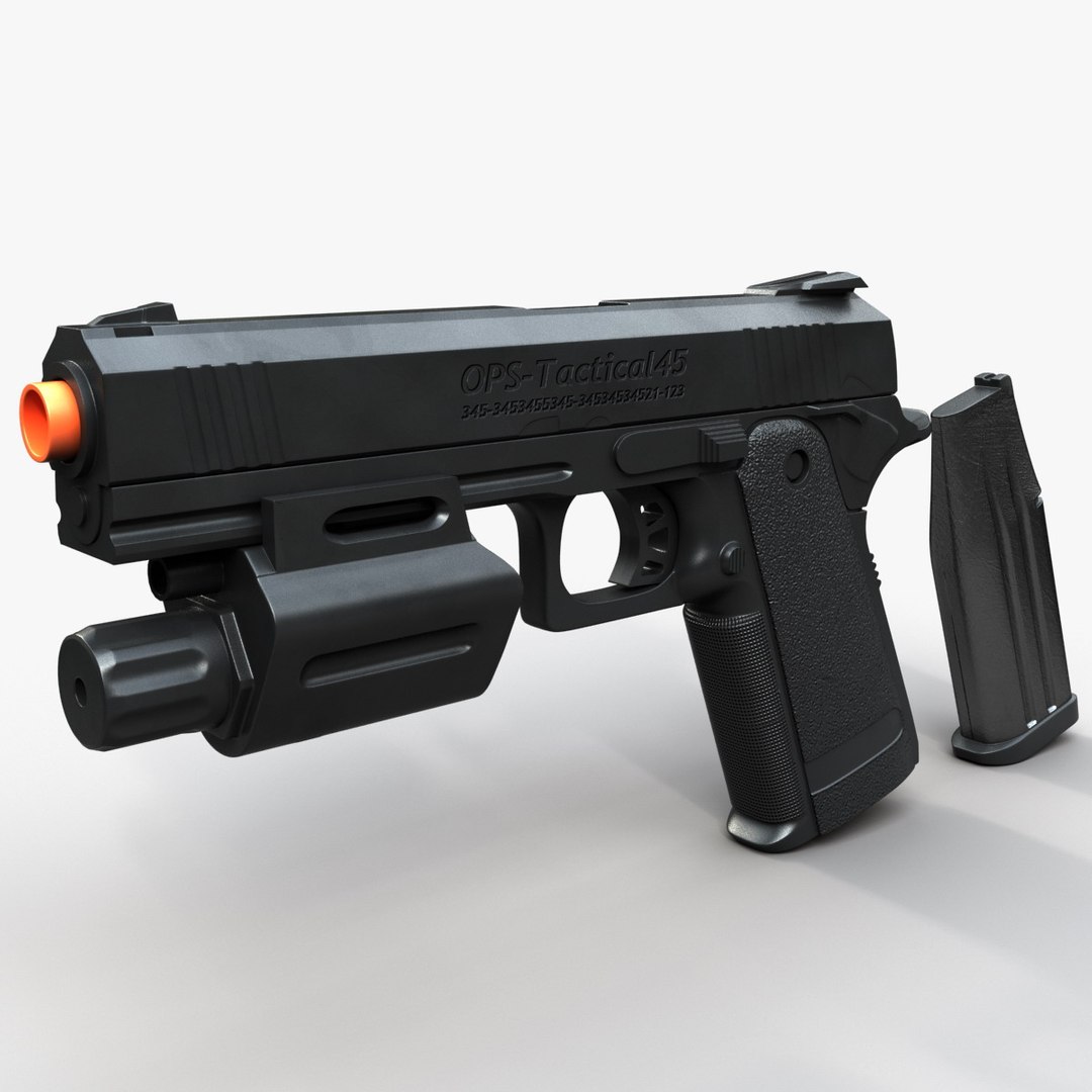 plastic pistol airsoft gun 3d
