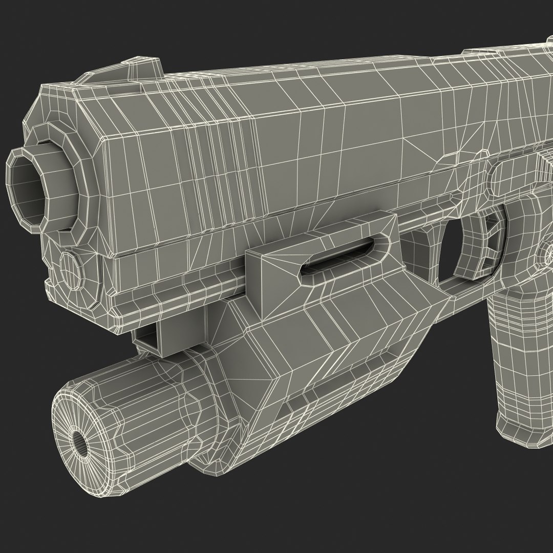 plastic pistol airsoft gun 3d