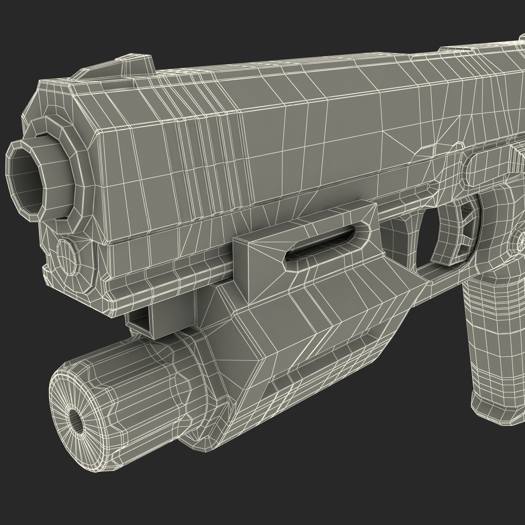 plastic pistol airsoft gun 3d