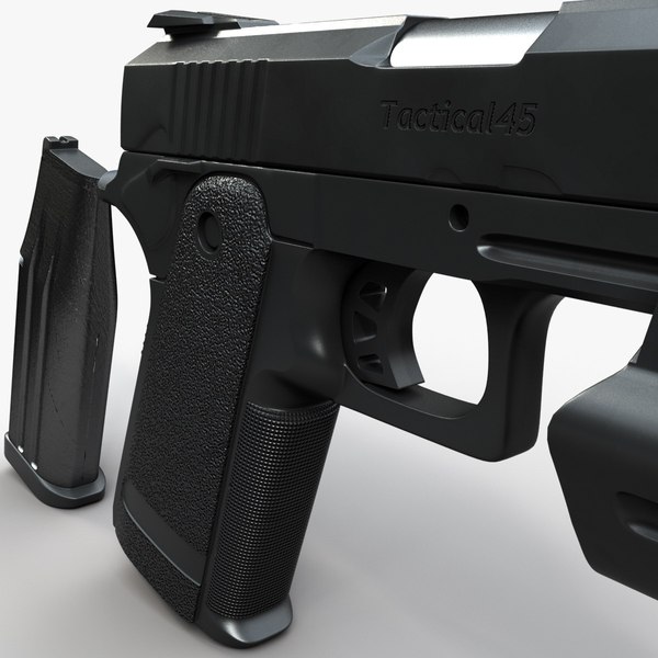 plastic pistol airsoft gun 3d
