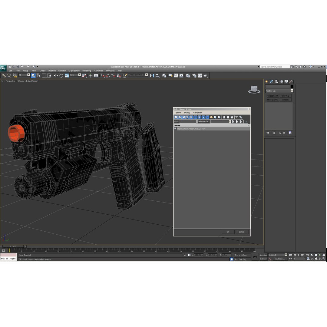 plastic pistol airsoft gun 3d