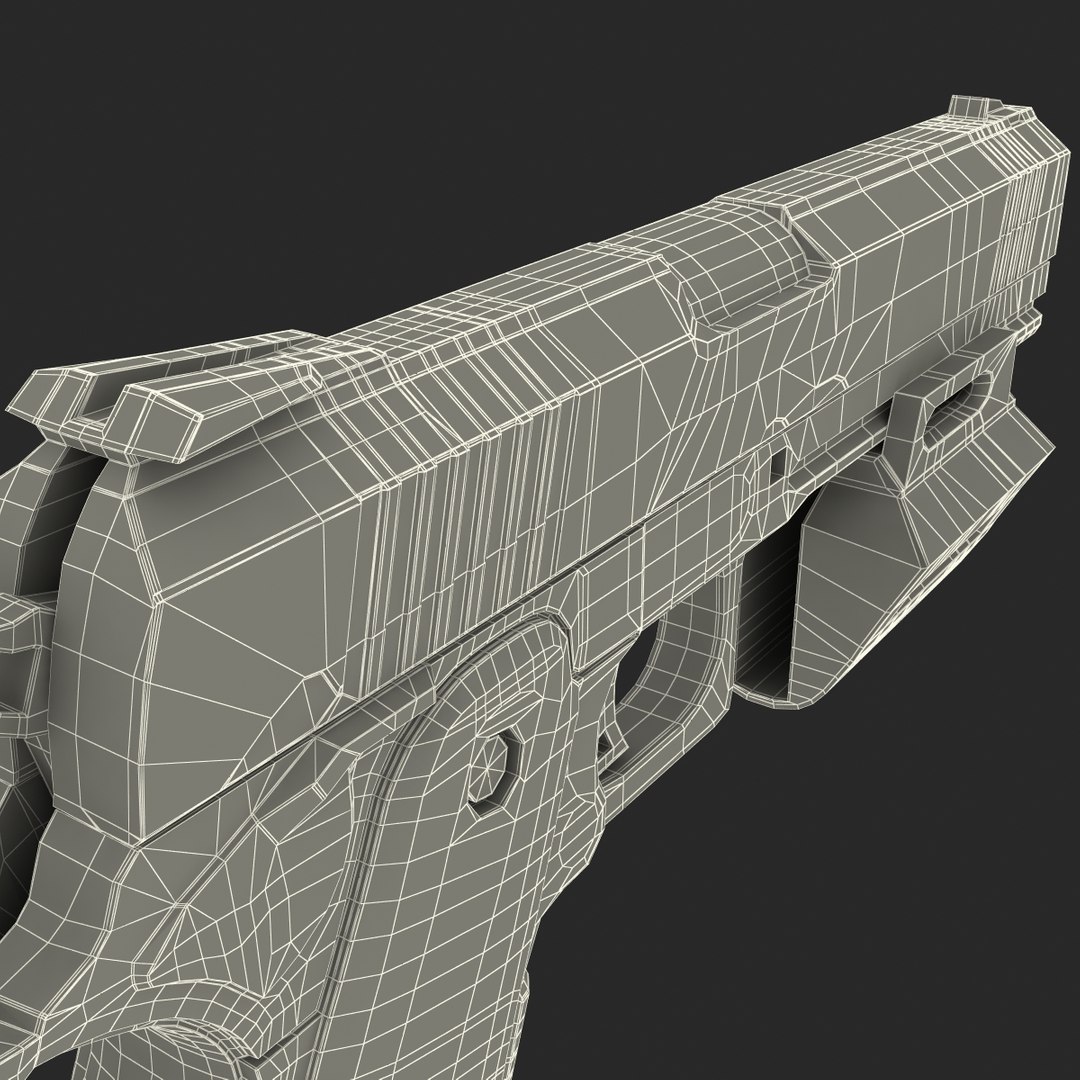 plastic pistol airsoft gun 3d