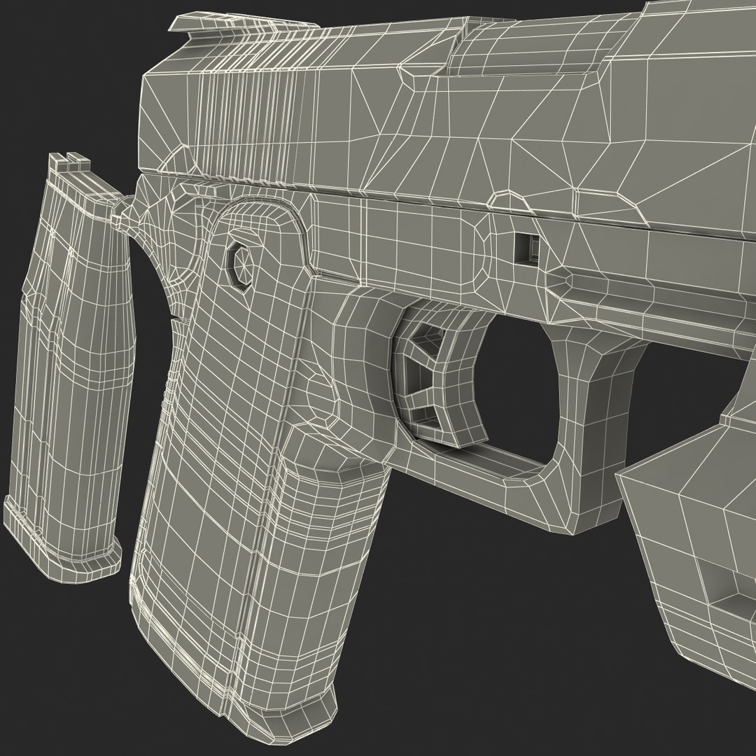 plastic pistol airsoft gun 3d
