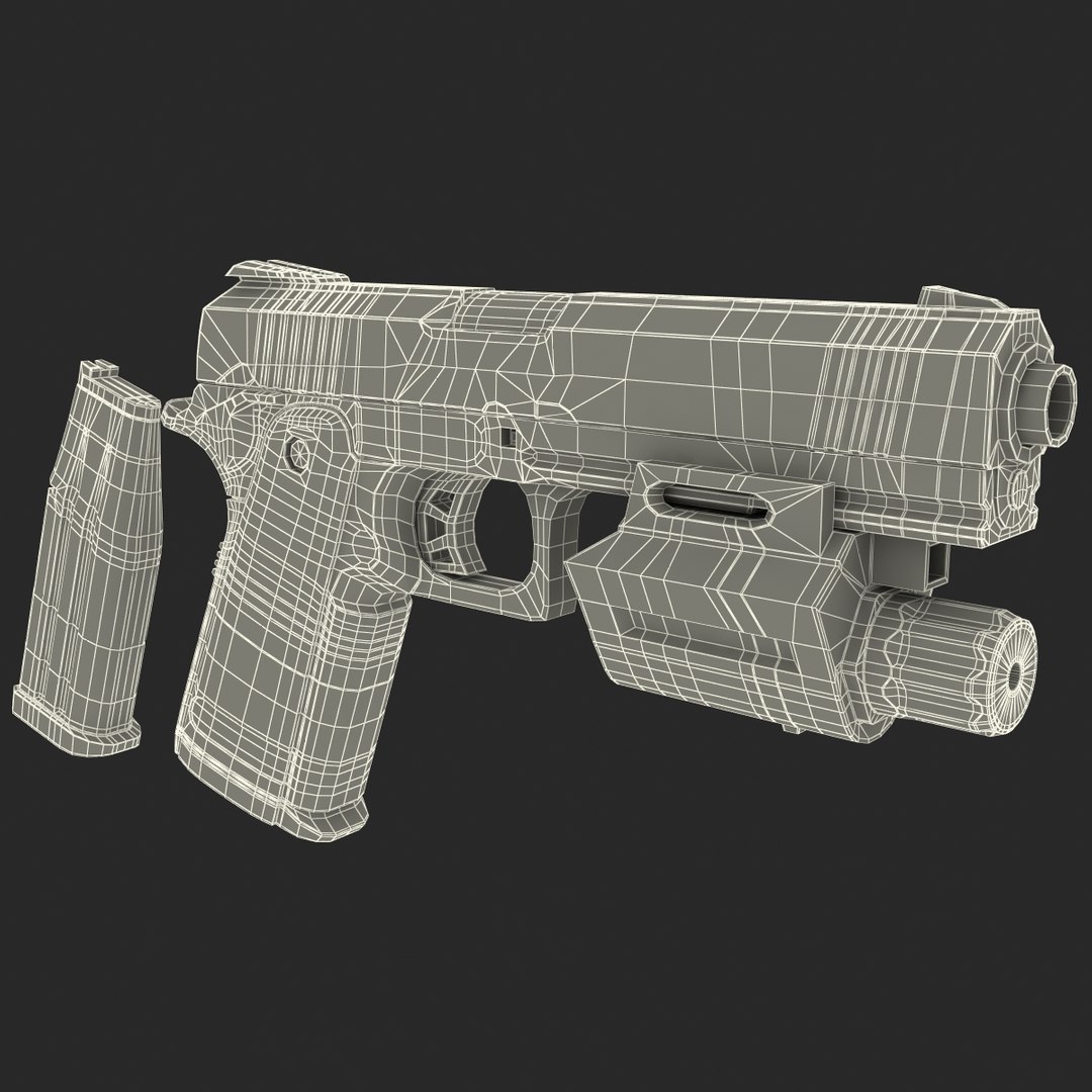 plastic pistol airsoft gun 3d