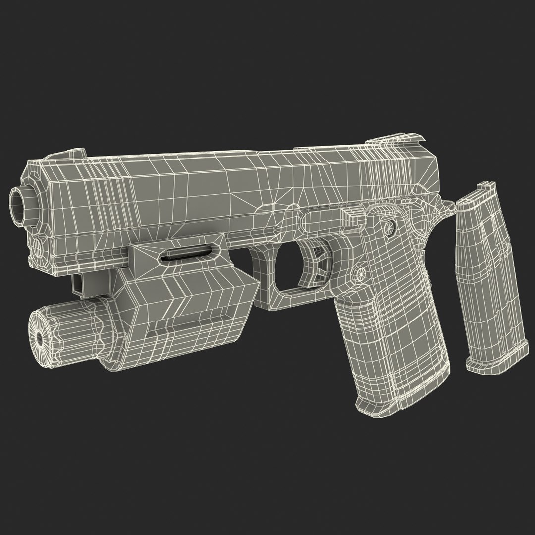plastic pistol airsoft gun 3d
