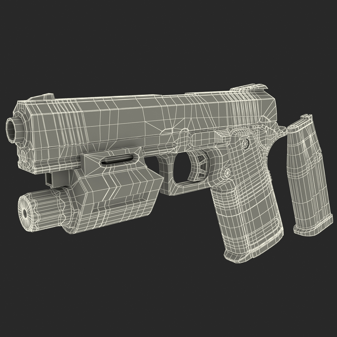 plastic pistol airsoft gun 3d