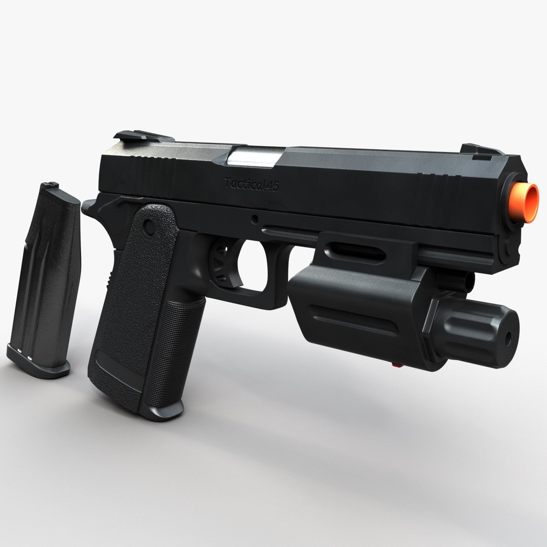 plastic pistol airsoft gun 3d