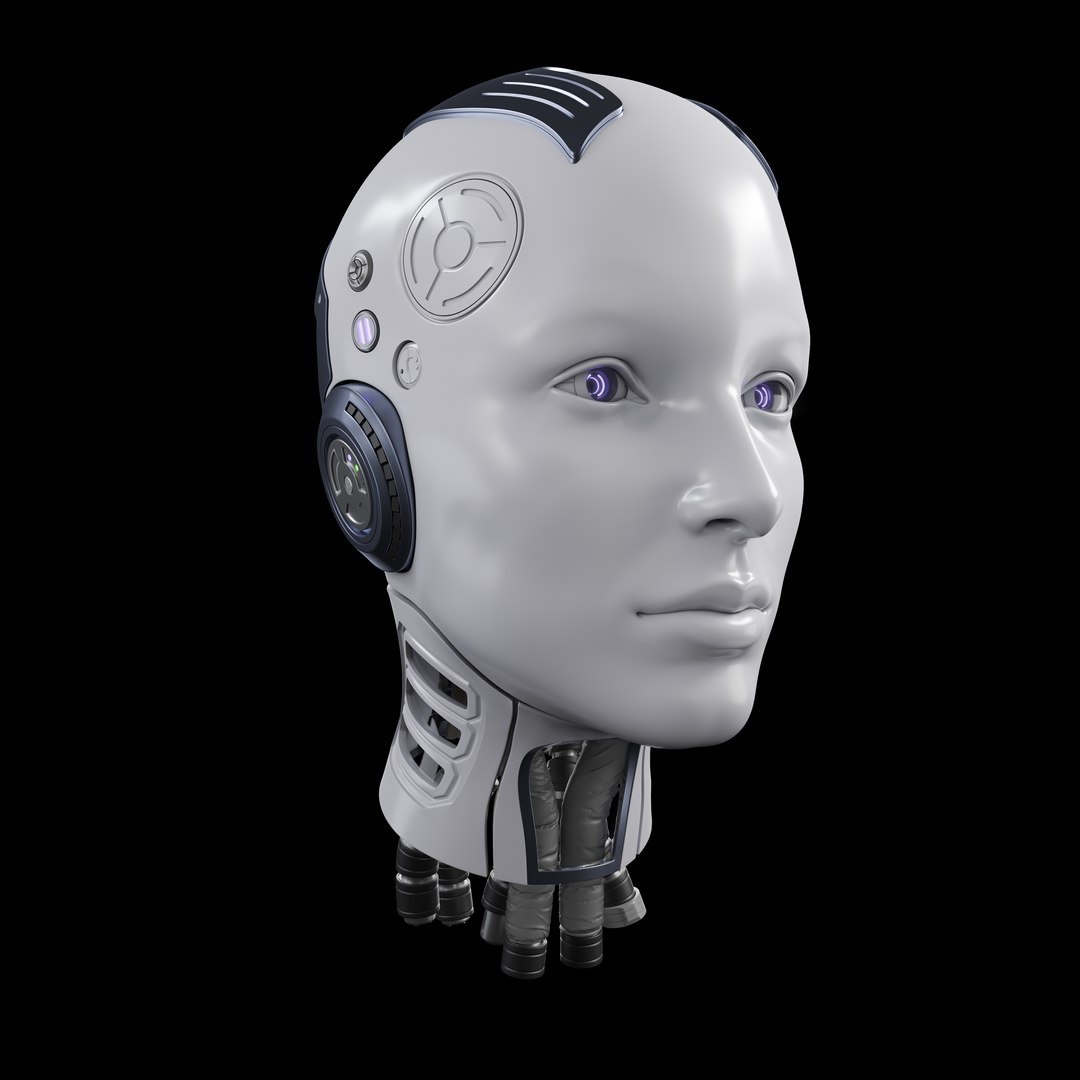 3D Female And Male Robot Heads - TurboSquid 2238540
