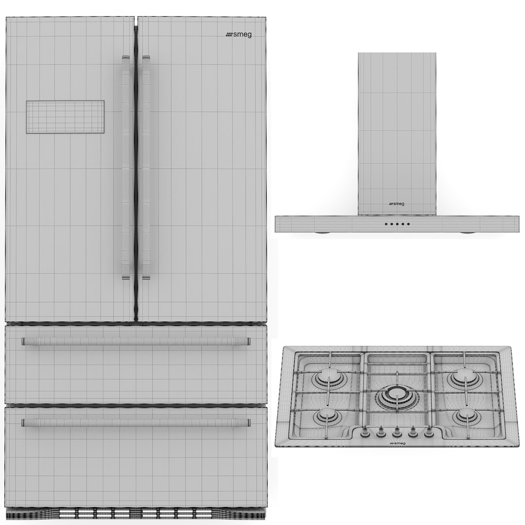 3D SMEG Kitchen Appliances Model - TurboSquid 2063213
