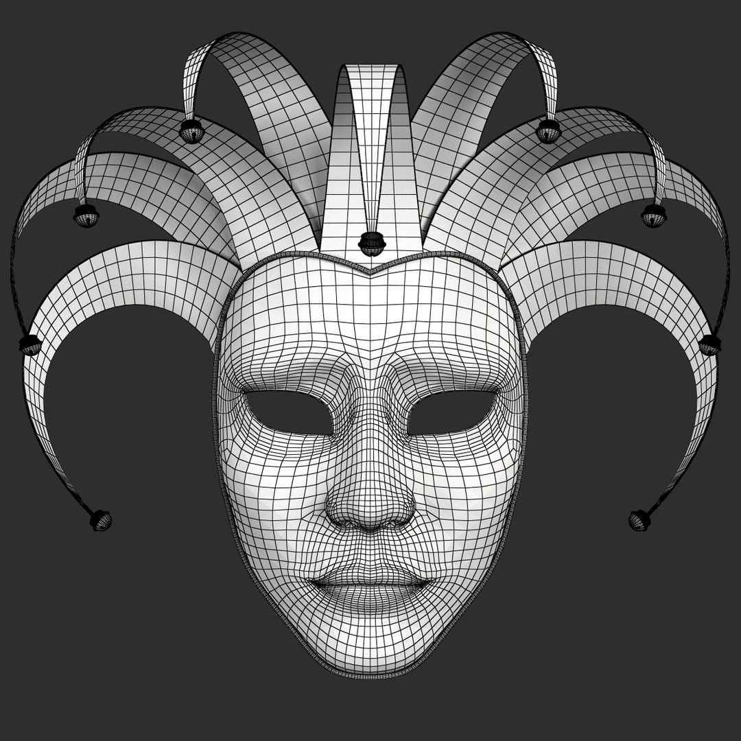 Mask Pierrot 3d Model