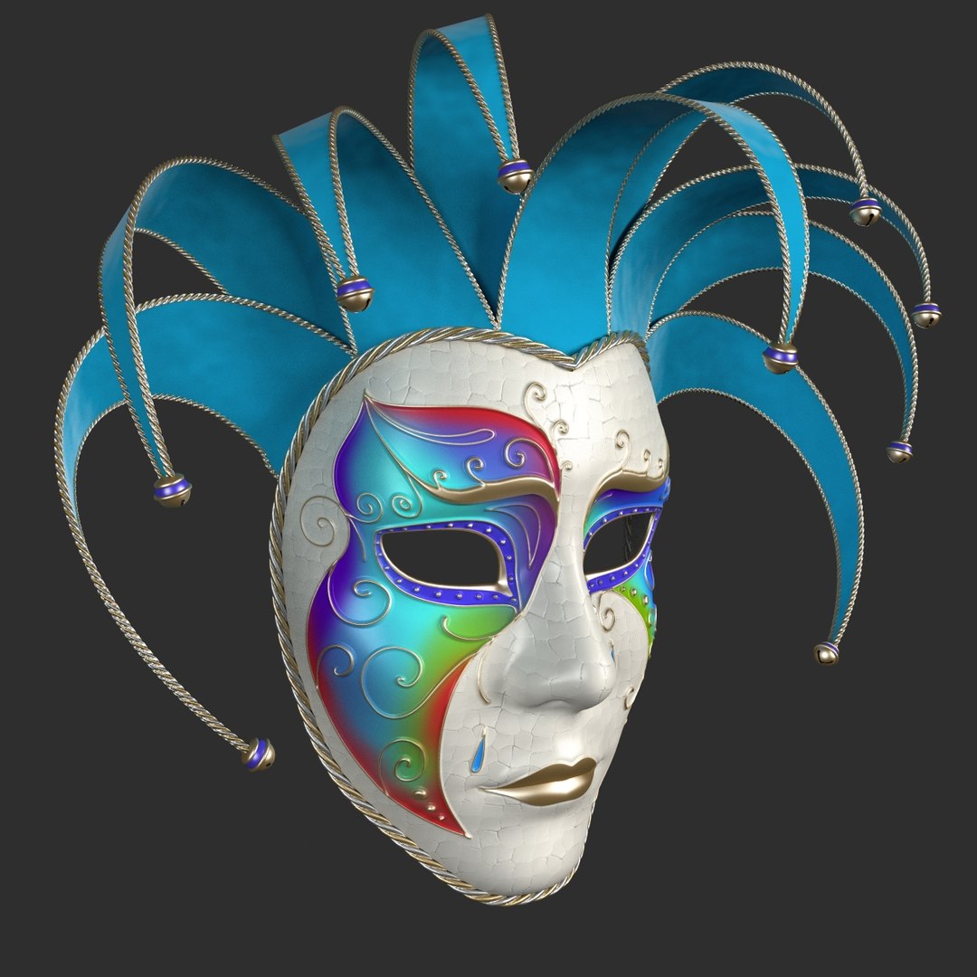 Mask Pierrot 3d Model