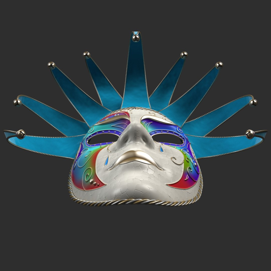 Mask Pierrot 3d Model