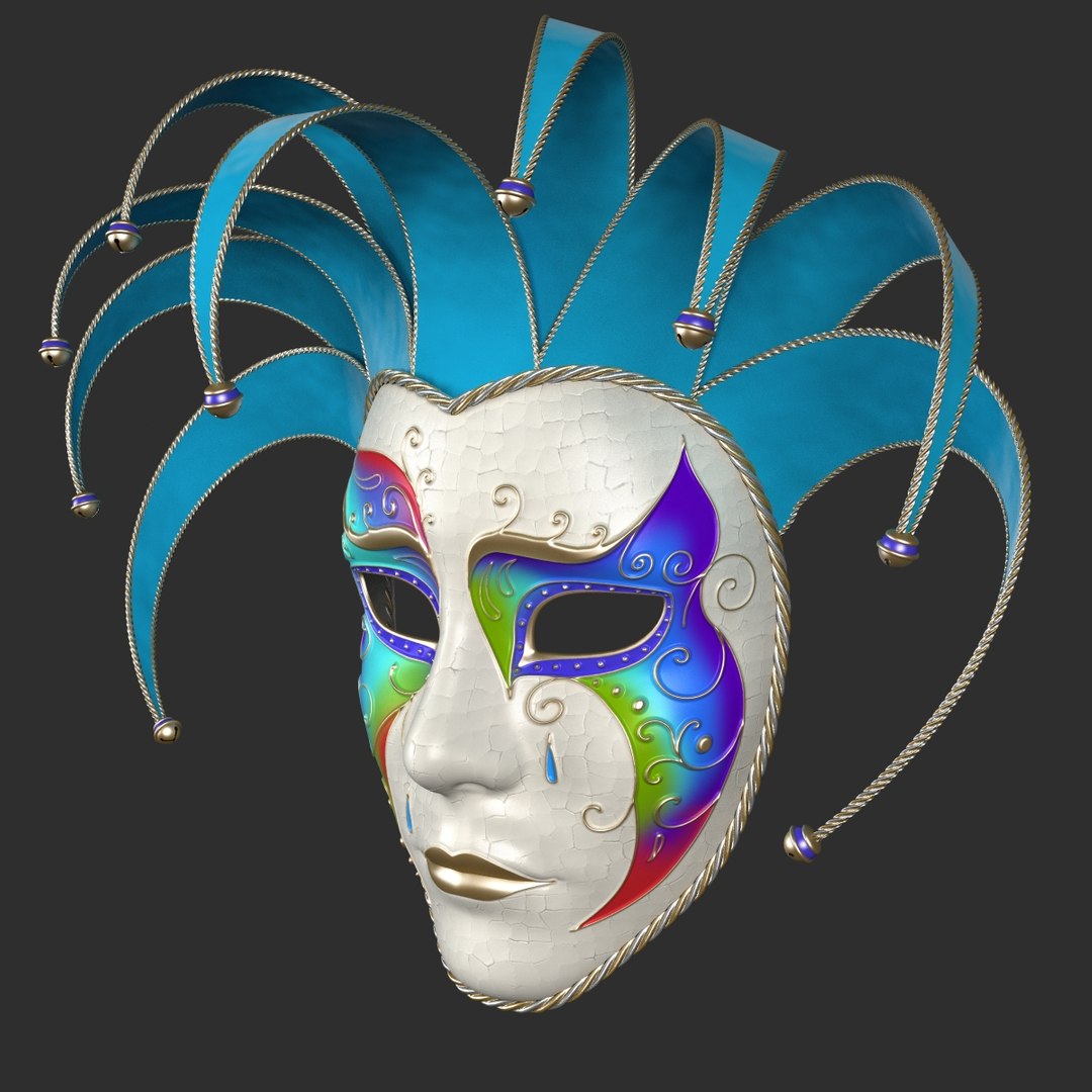 Mask Pierrot 3d Model