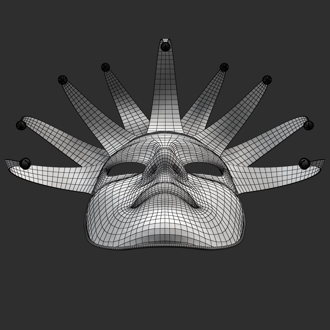 Mask Pierrot 3d Model
