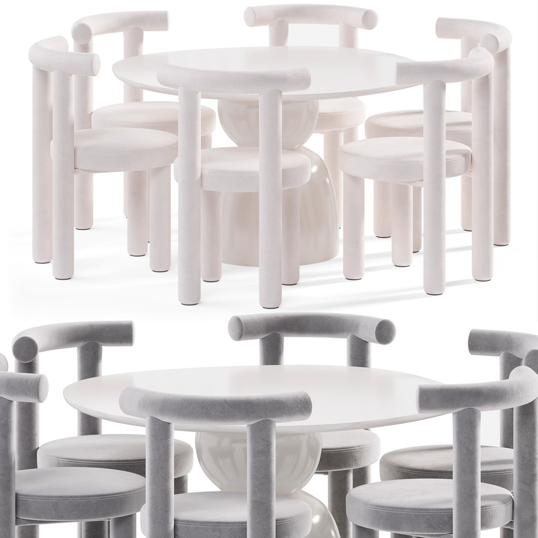 3D Model Calan Chair And Sahra Table - TurboSquid 2338093