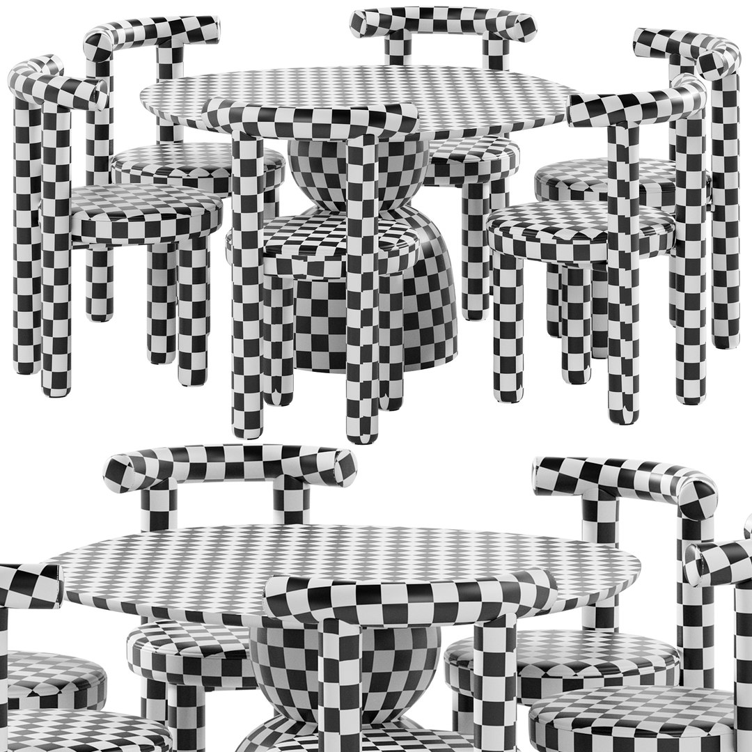 3D Model Calan Chair And Sahra Table - TurboSquid 2338093