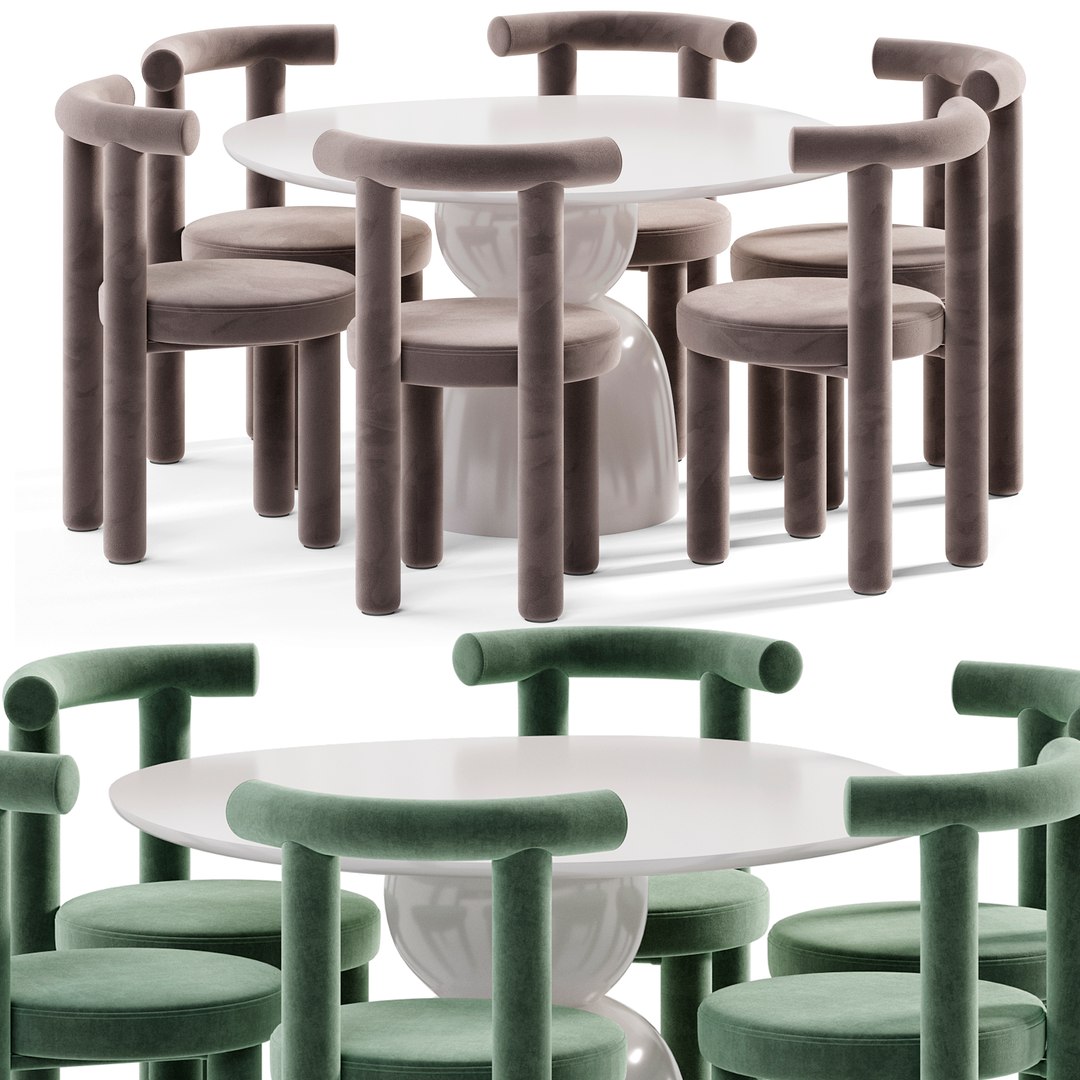 3D Model Calan Chair And Sahra Table - TurboSquid 2338093