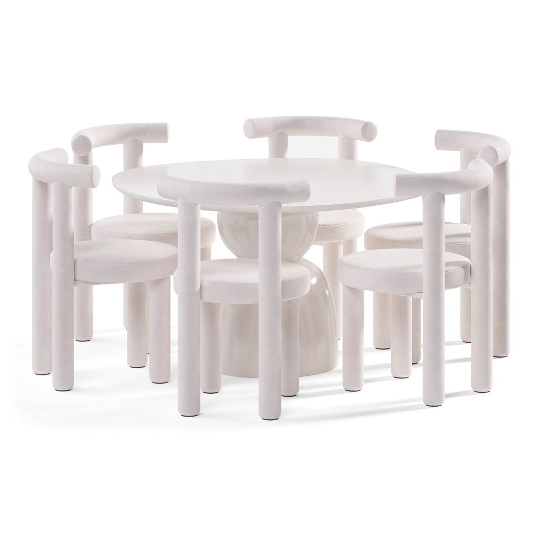 3D Model Calan Chair And Sahra Table - TurboSquid 2338093