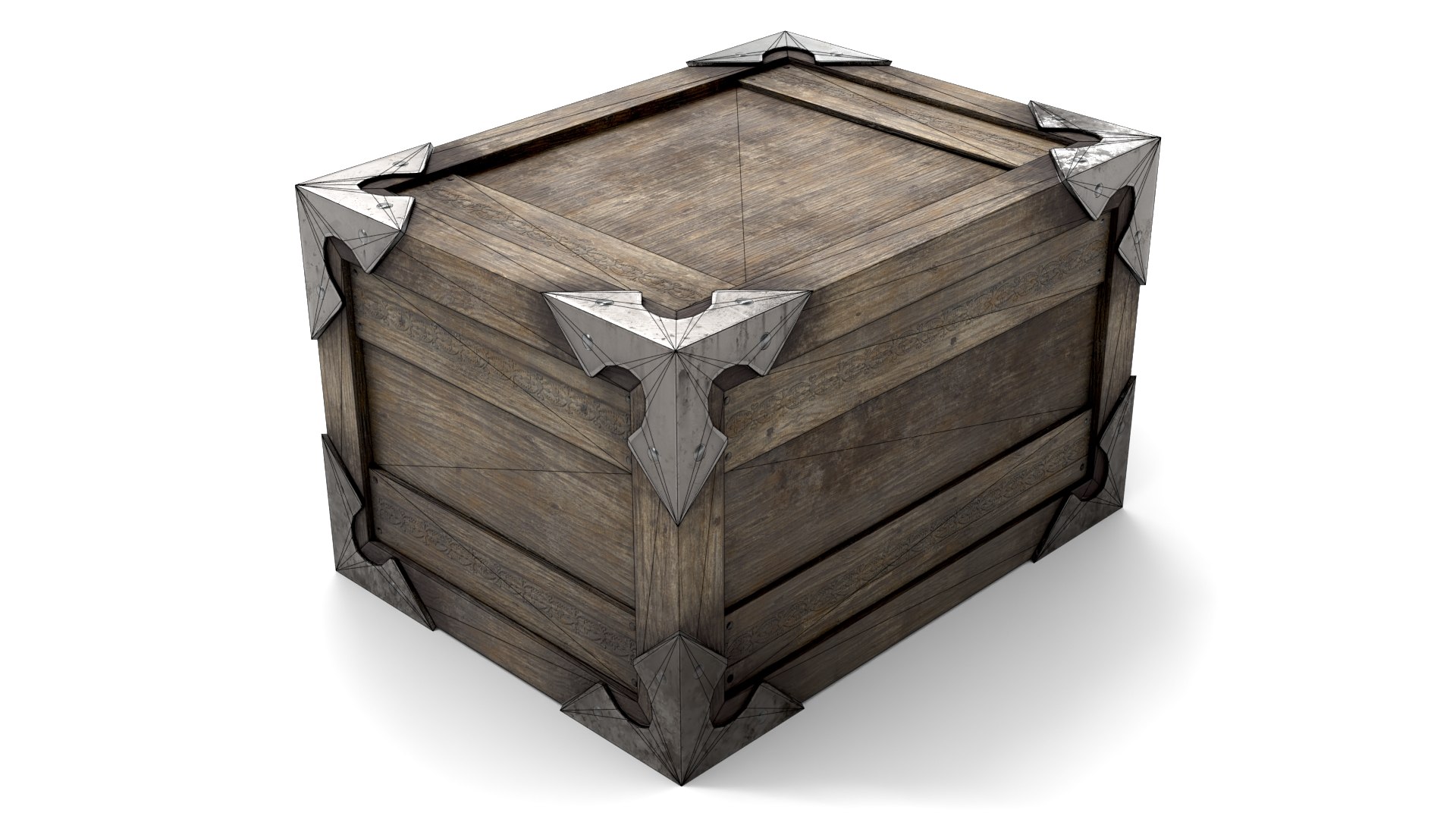 3D Ancient Wooden Box - TurboSquid 1683031