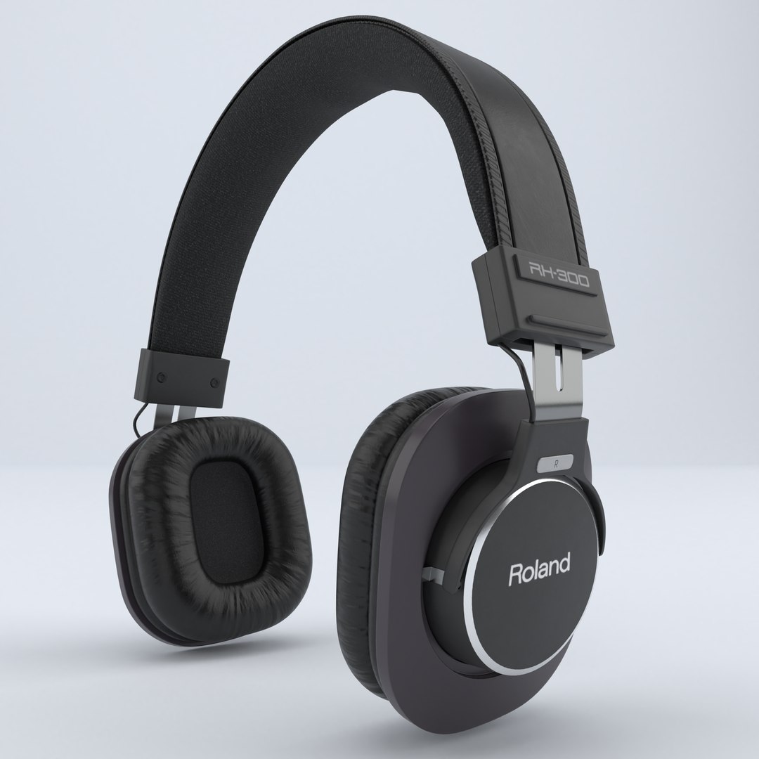 3D Roland Headphones RH 300 Black - TurboSquid 2012462