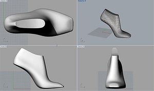 3d woman shoe lasts model