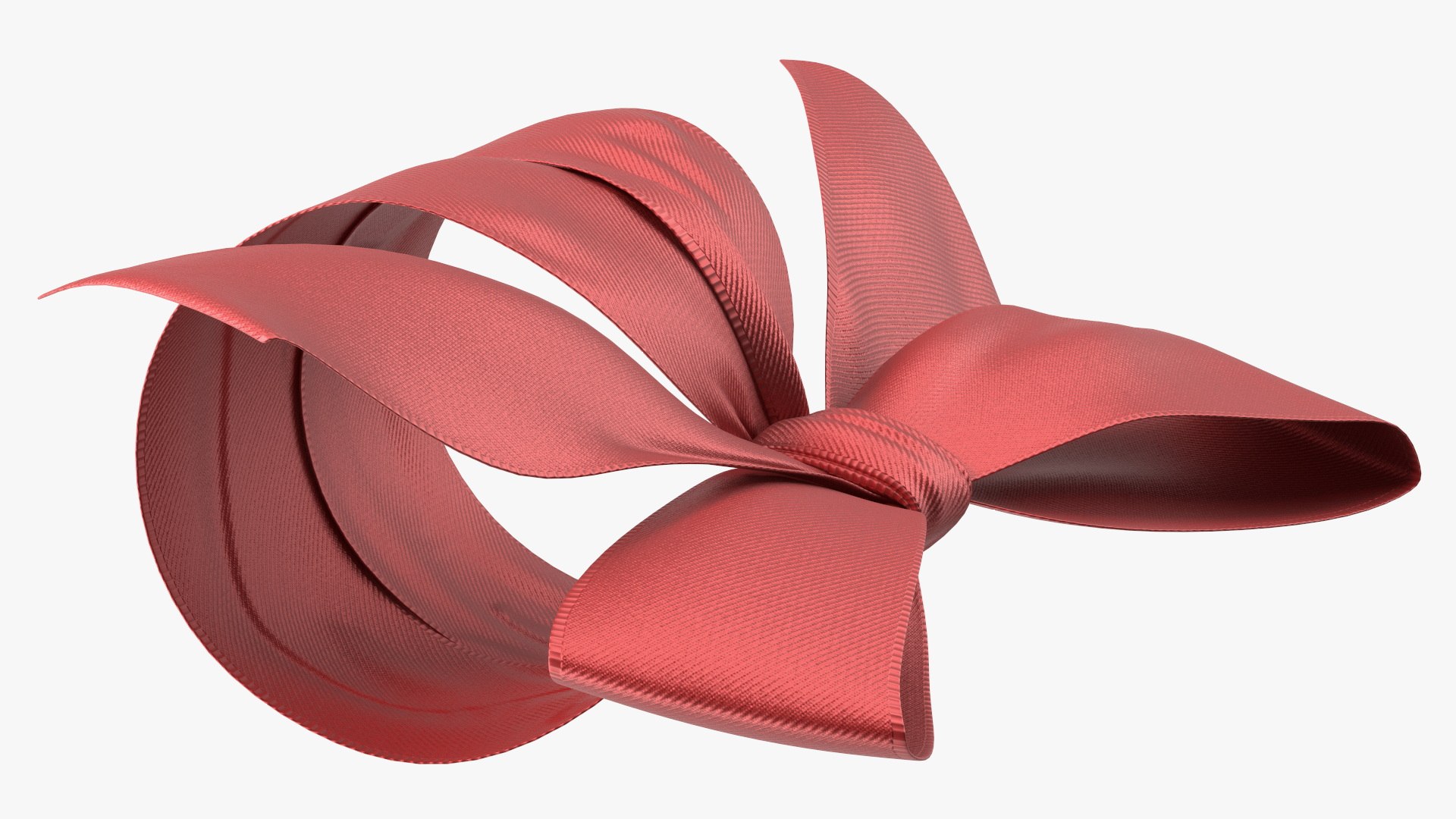 3D Model Ribbon Red Bow - TurboSquid 2279820