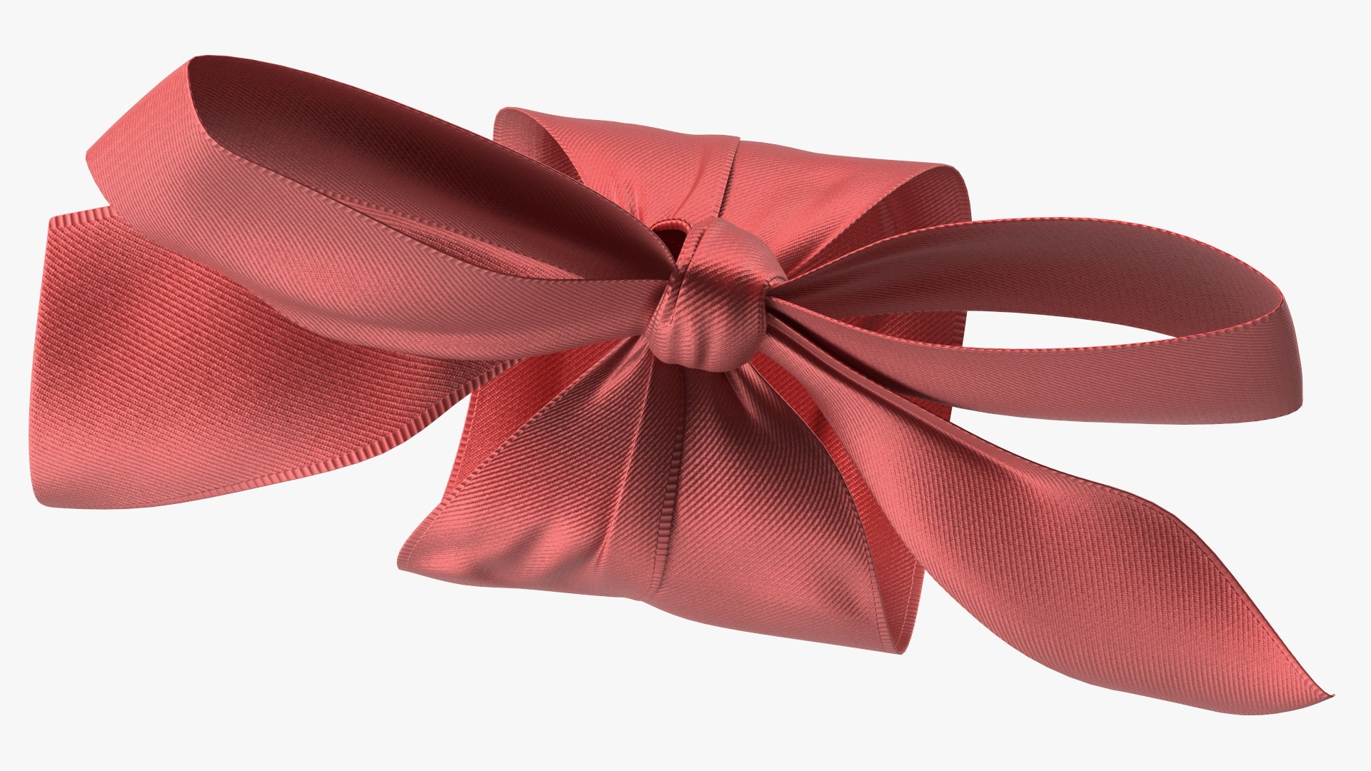 3D Model Ribbon Red Bow - TurboSquid 2279820
