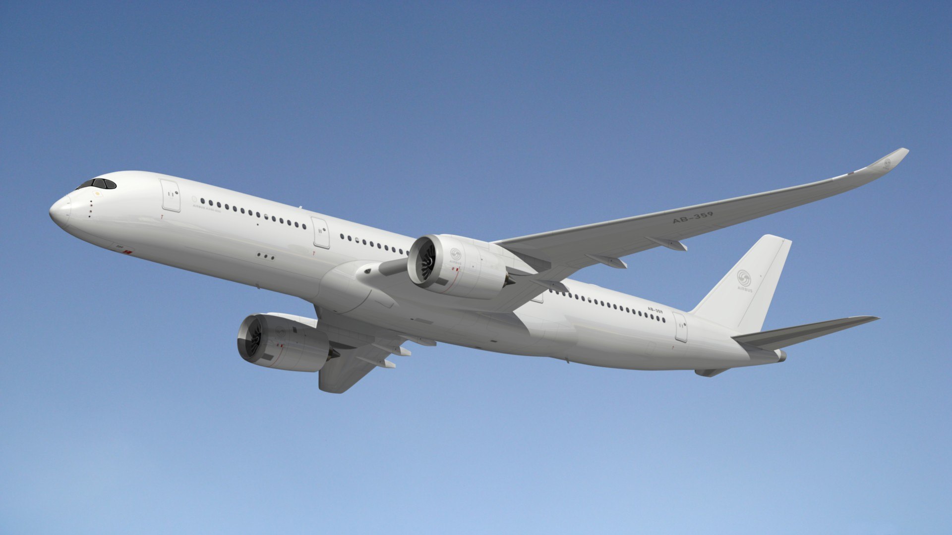 3D Airbus A350 White Livery - TurboSquid 1894805