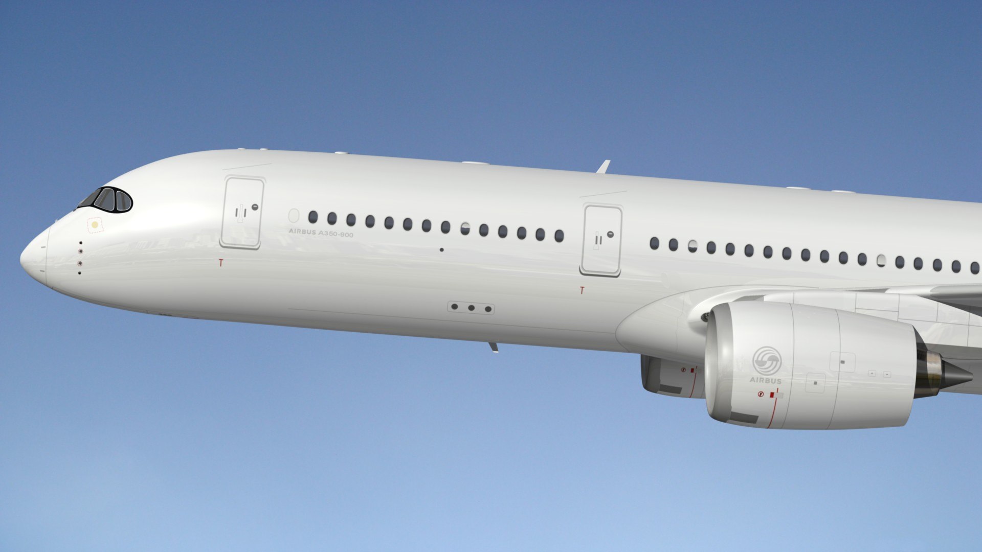 3D Airbus A350 White Livery - TurboSquid 1894805