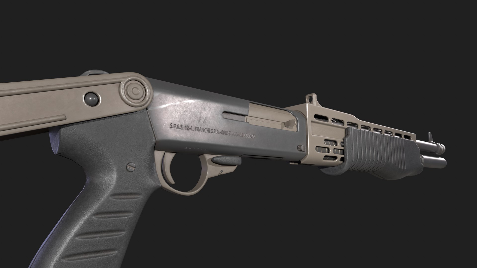 3D Model Game Ready Spas-12 - TurboSquid 1982394