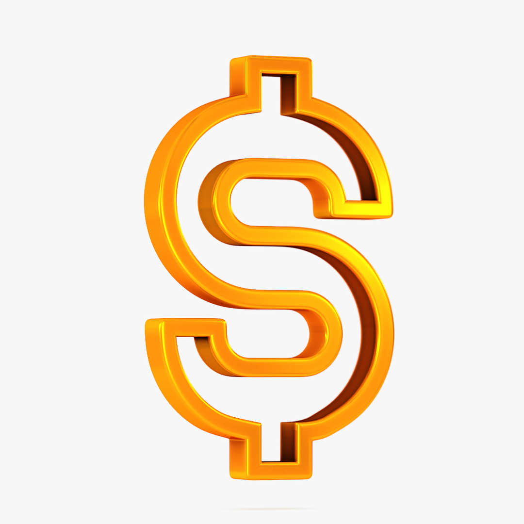 Dollar icon 3D model - TurboSquid 1296819