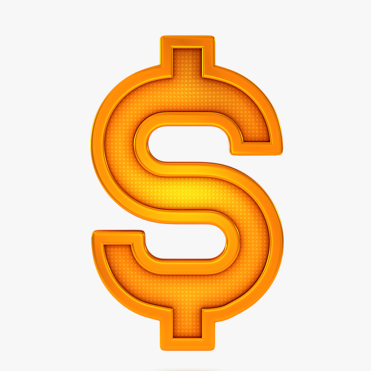 Dollar icon 3D model - TurboSquid 1296819